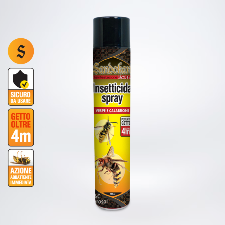 Spray insecticide for wasps and hornets, 750ml format - Sandokan
